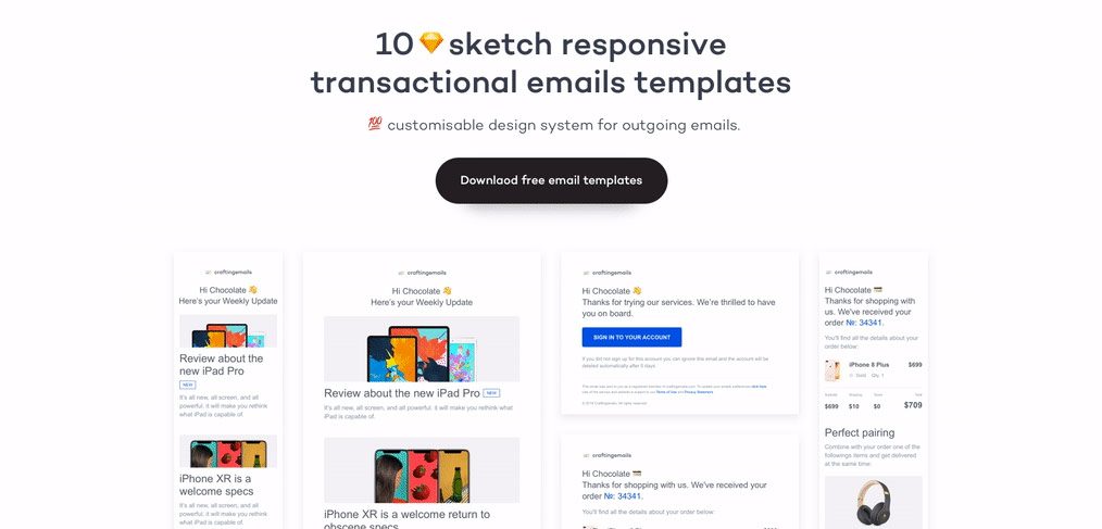 10 Free Figma responsive email templates - UX Crush