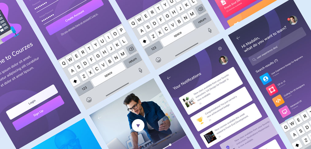 Online Course App Figma Template - UX Crush