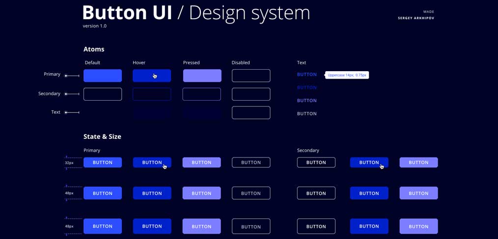 Free Figma Buttons Design System UXCrush