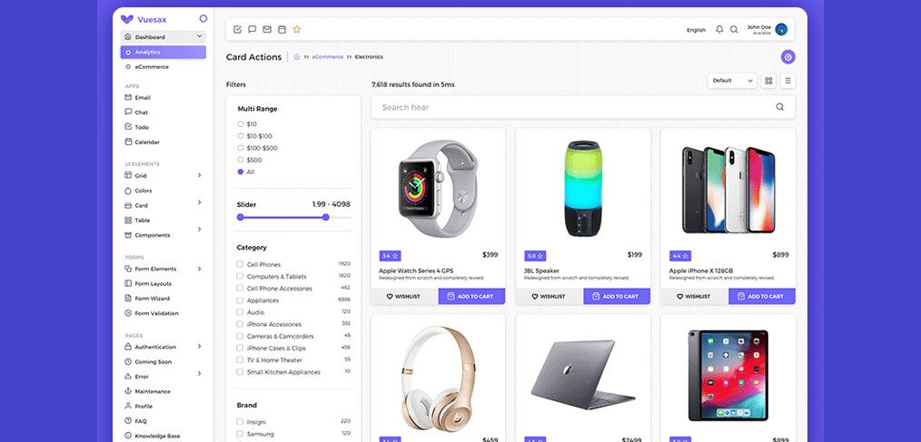Admin Ecommerce Figma Template - UX Crush