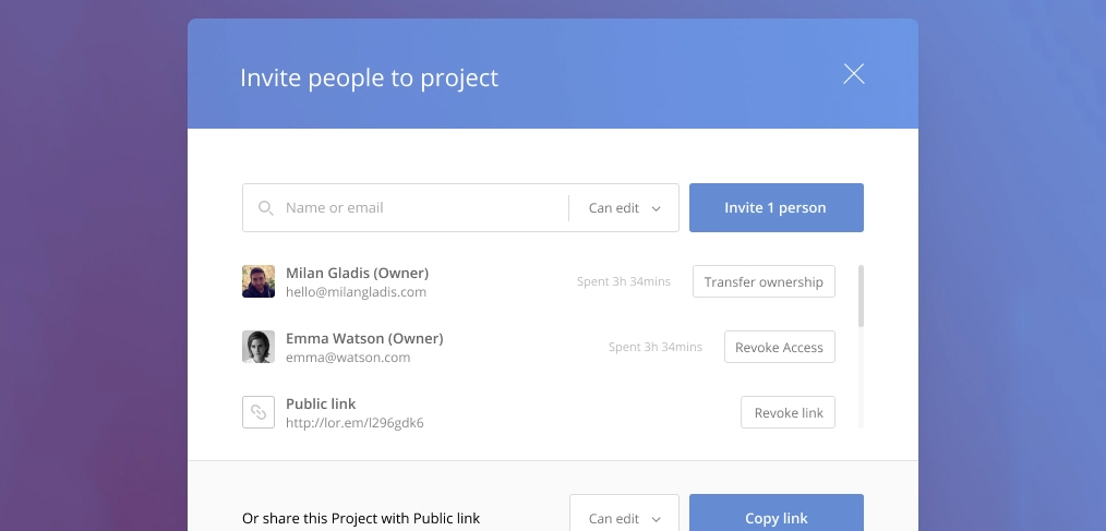 Sharing popup template for Figma - UX Crush