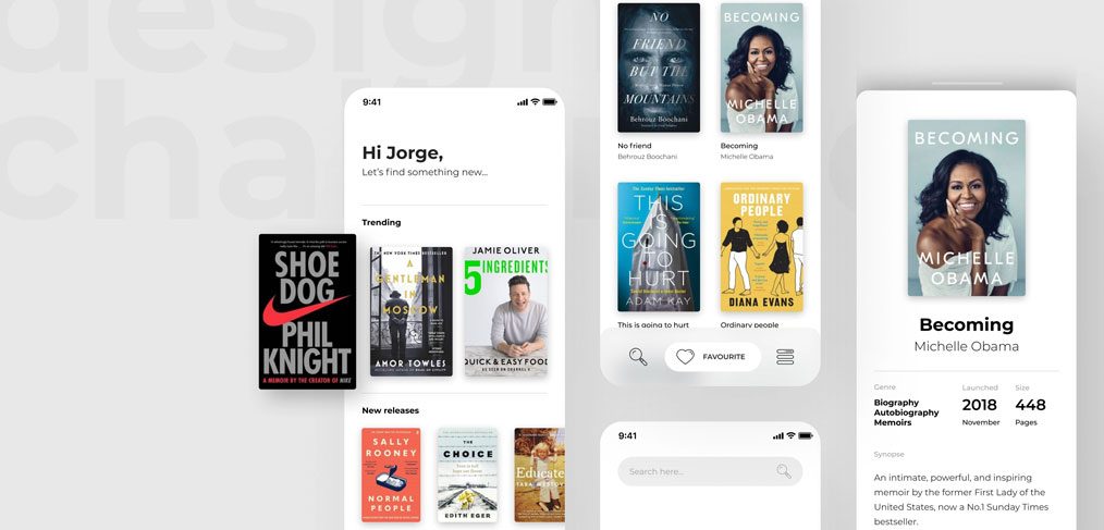 Book reading Figma app template - UX Crush