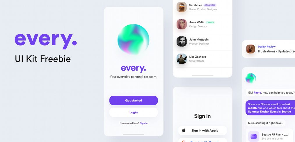Every - Free Figma UI kit - UX Crush