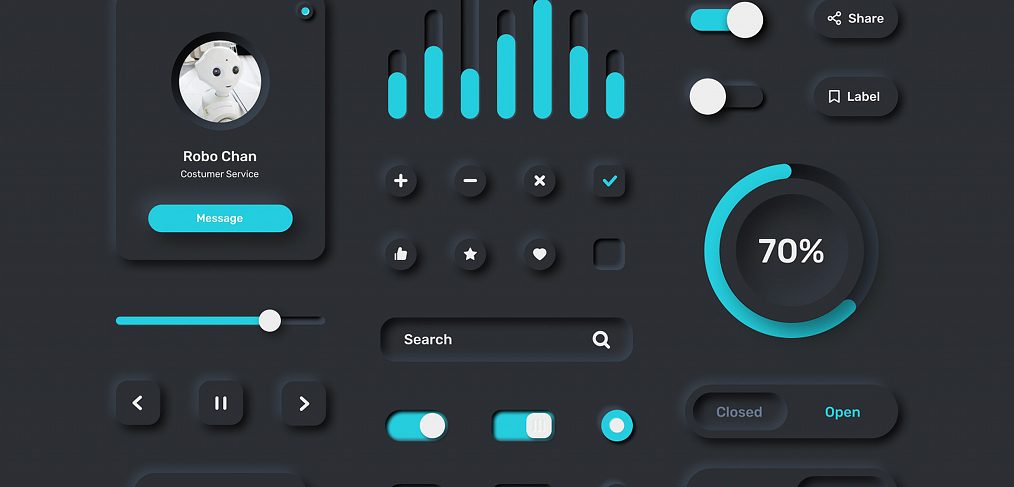 Free Figma Neumorphic UI kit - UXCrush.com