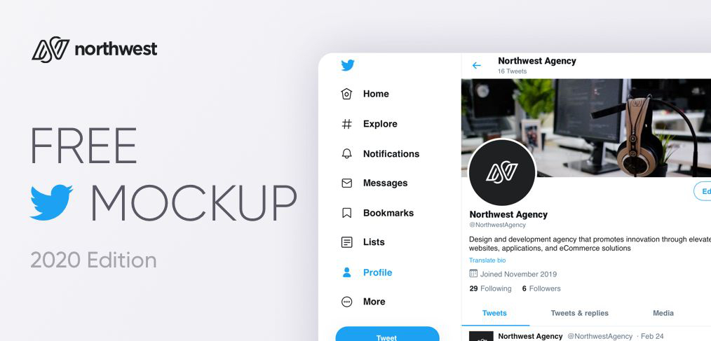 Free Twitter mockup for Figma - UX Crush