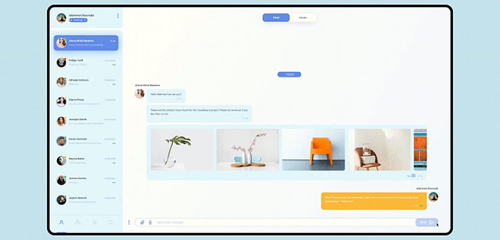 Desktop Chat app Figma UI screen - UX Crush