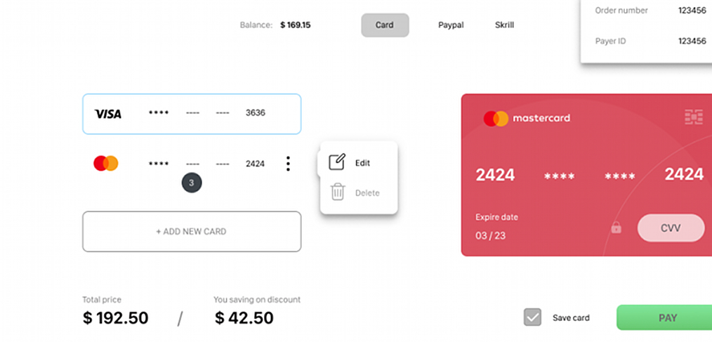 Figma payment page template - UX Crush