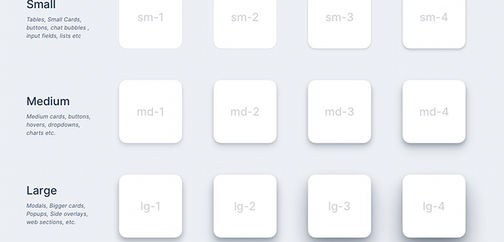 Shadows design components & UI kit - UX Crush