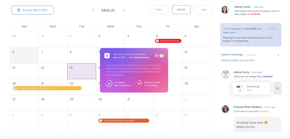 Figma calendar event template - UX Crush