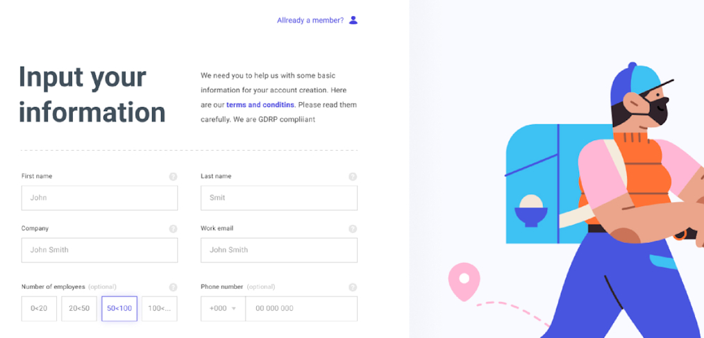Figma registration flow screens - UX Crush