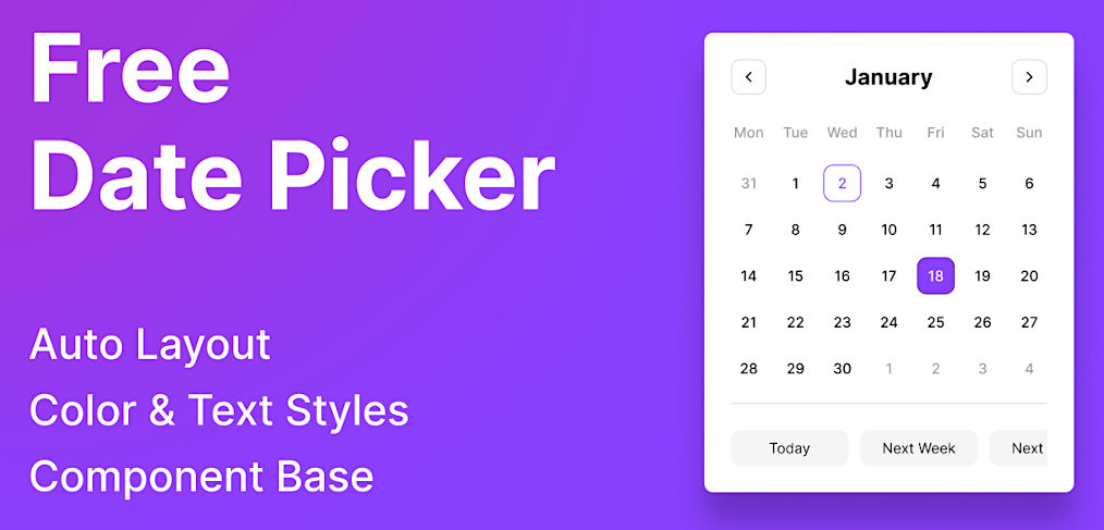Figma calendar date picker - UX Crush