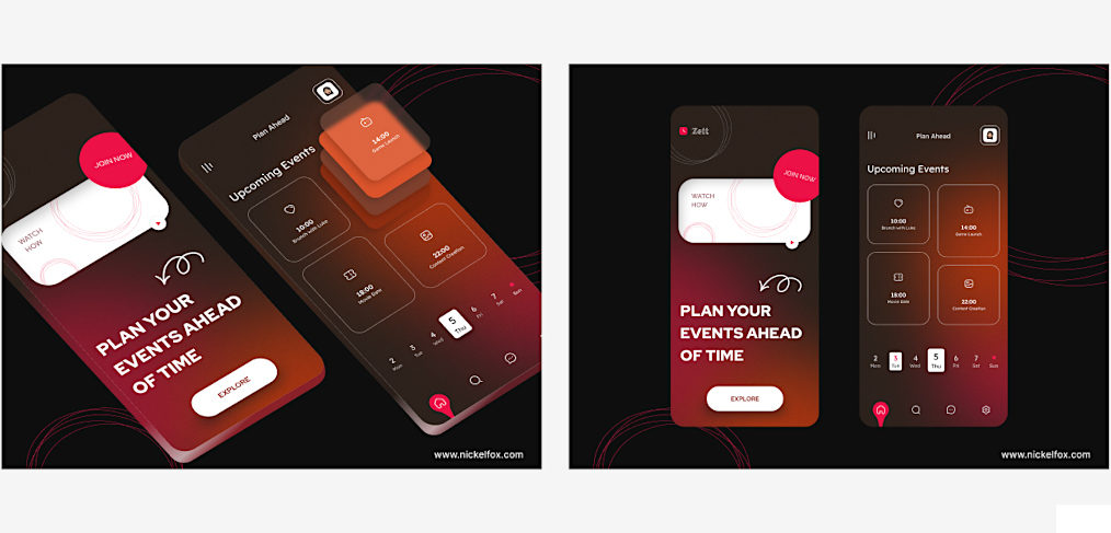 Figma calendar app template - UX Crush
