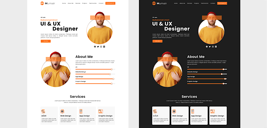 Figma personal portfolio free template - UX Crush
